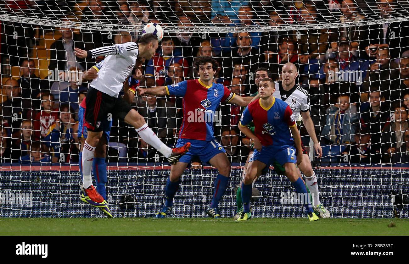 Fulham's Dimitar Berbatov scores his team's third goal Stock Photo - Alamy