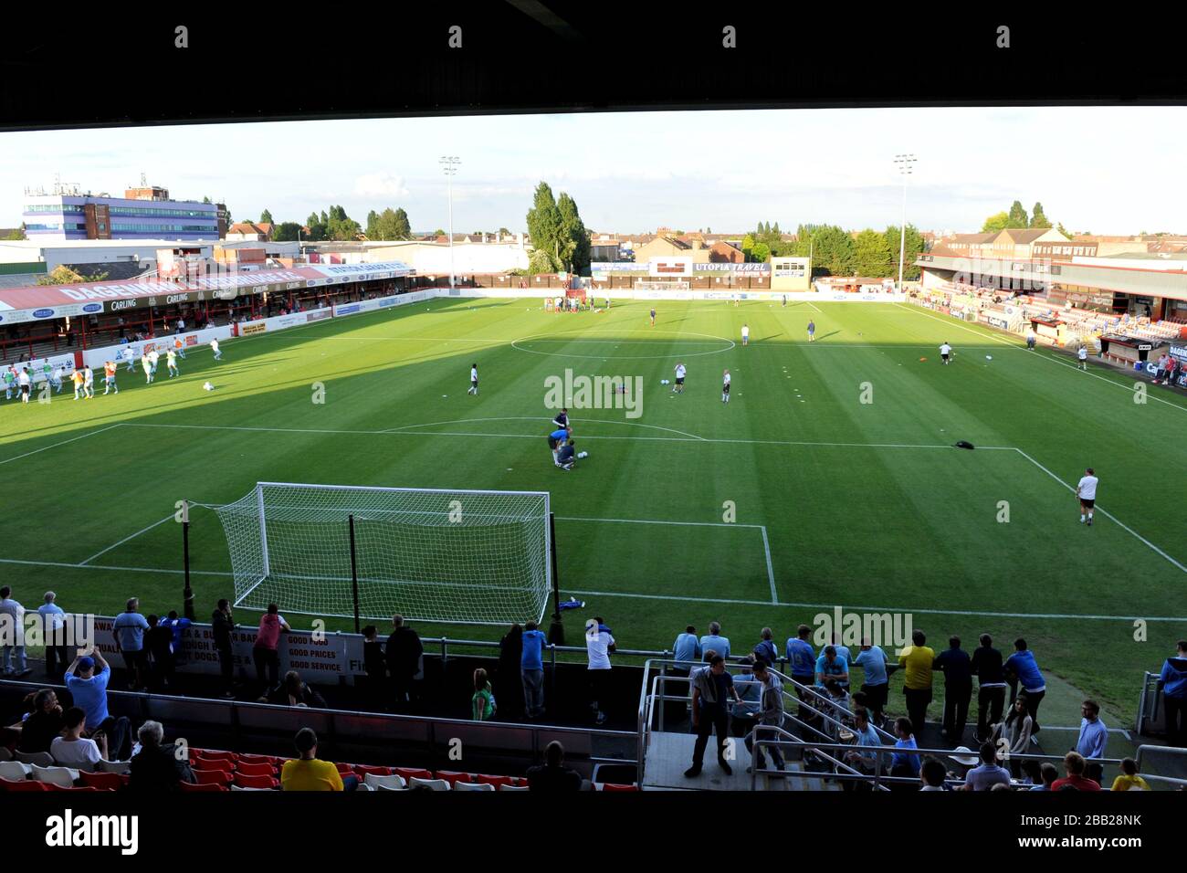 A general view of the warm-up at The London Borough of Barking and ...