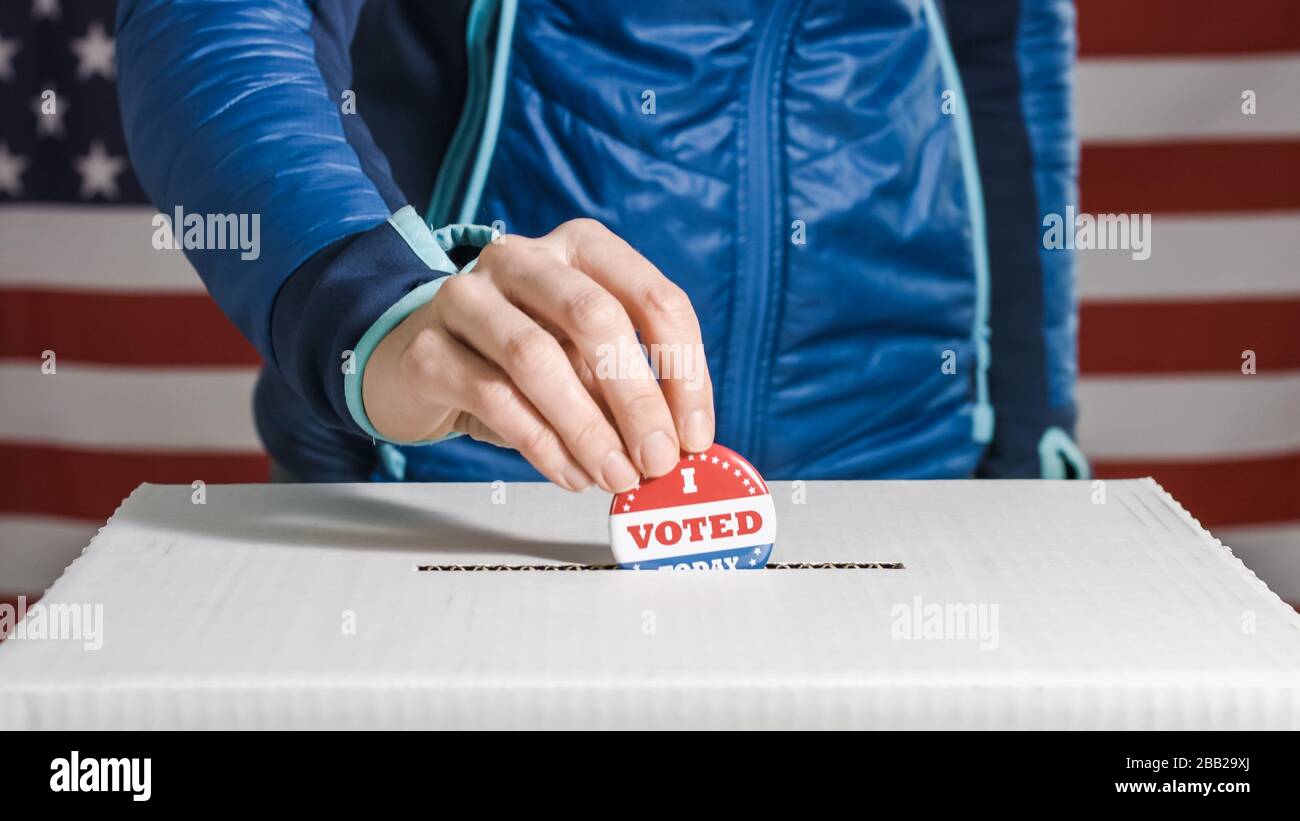 Female presidential candidate button hi-res stock photography and ...