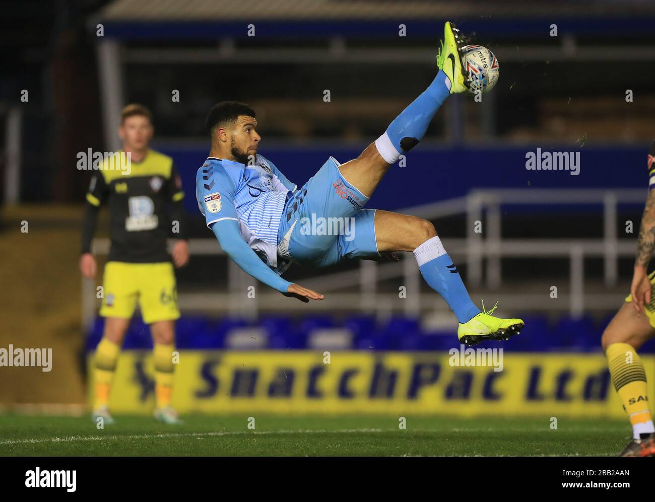Coventry City's Max Biamou attempts a shot at goal Stock Photo - Alamy