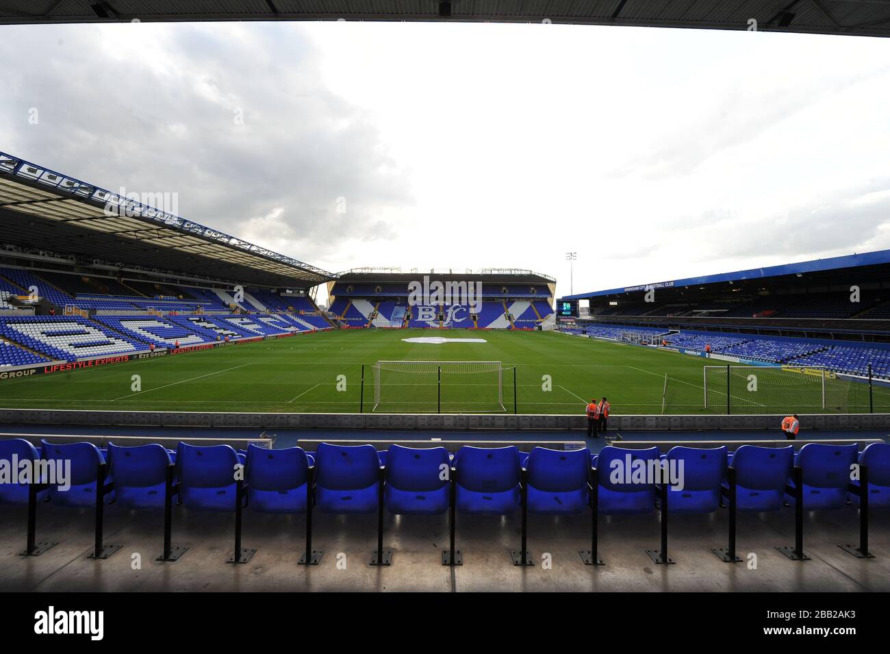 A general view of inside St Andrew's Stadium, home of Birmingham City ...