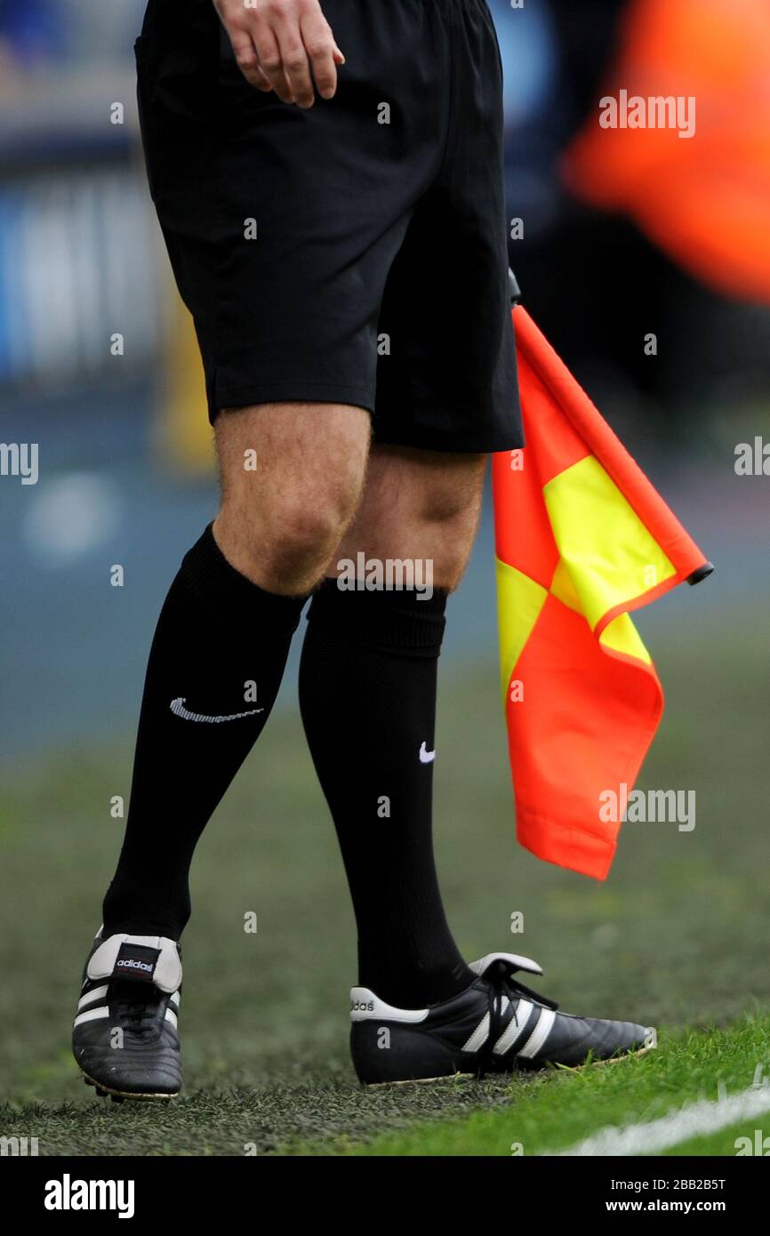 A view of the assistant referee's flag Stock Photo - Alamy