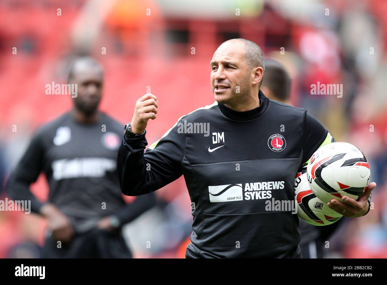 Charlton Athletic First Team Coach Damian Matthew during the warm up ...