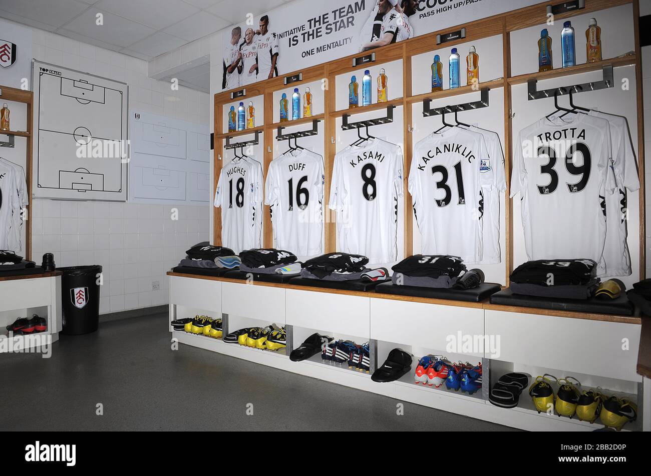 General view of the Fulham dressing room Stock Photo - Alamy