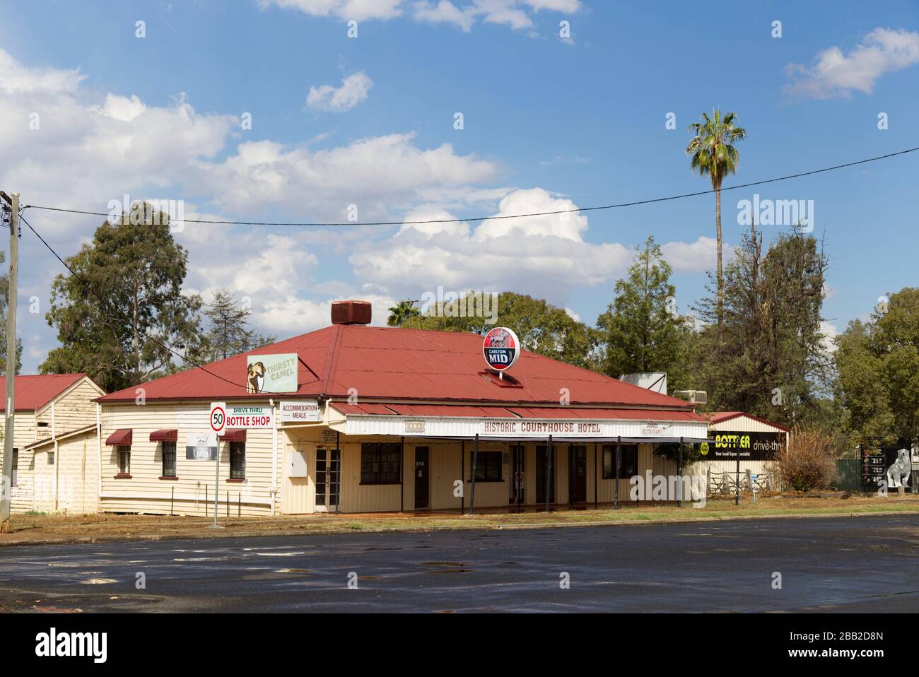 Historic Courthouse Hotel in Mitchell Queensland Australia Stock Photo ...