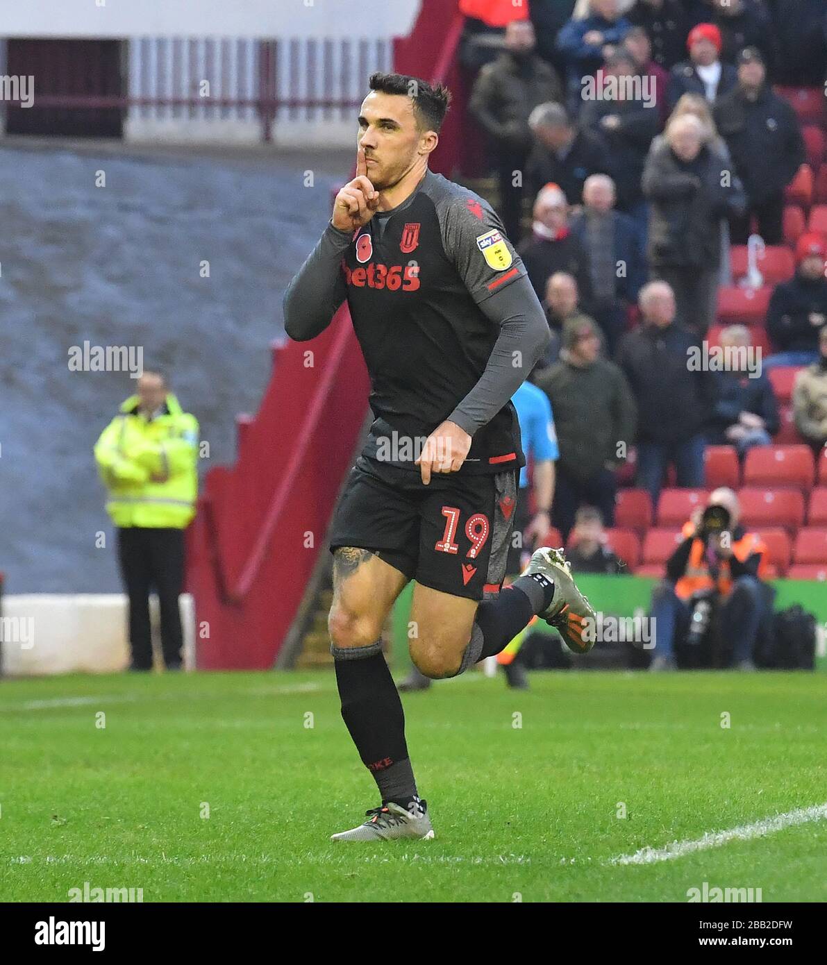 Stoke City's Lee Gregory celebrates scoring his team’s second goal ...