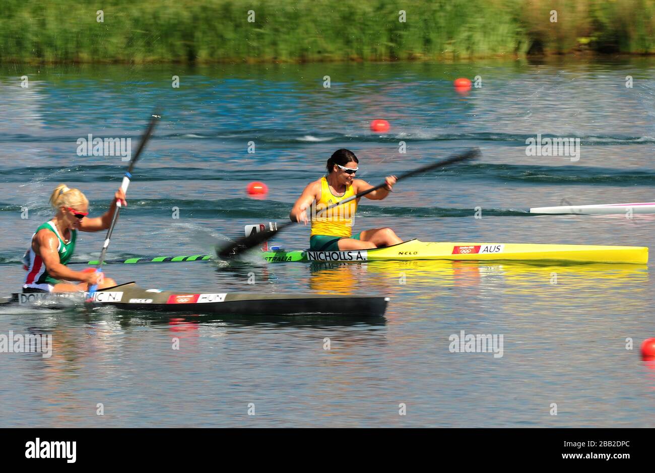 Australia's Alana Nicholls and Hungary's Natasa Douchev-Janic compete ...