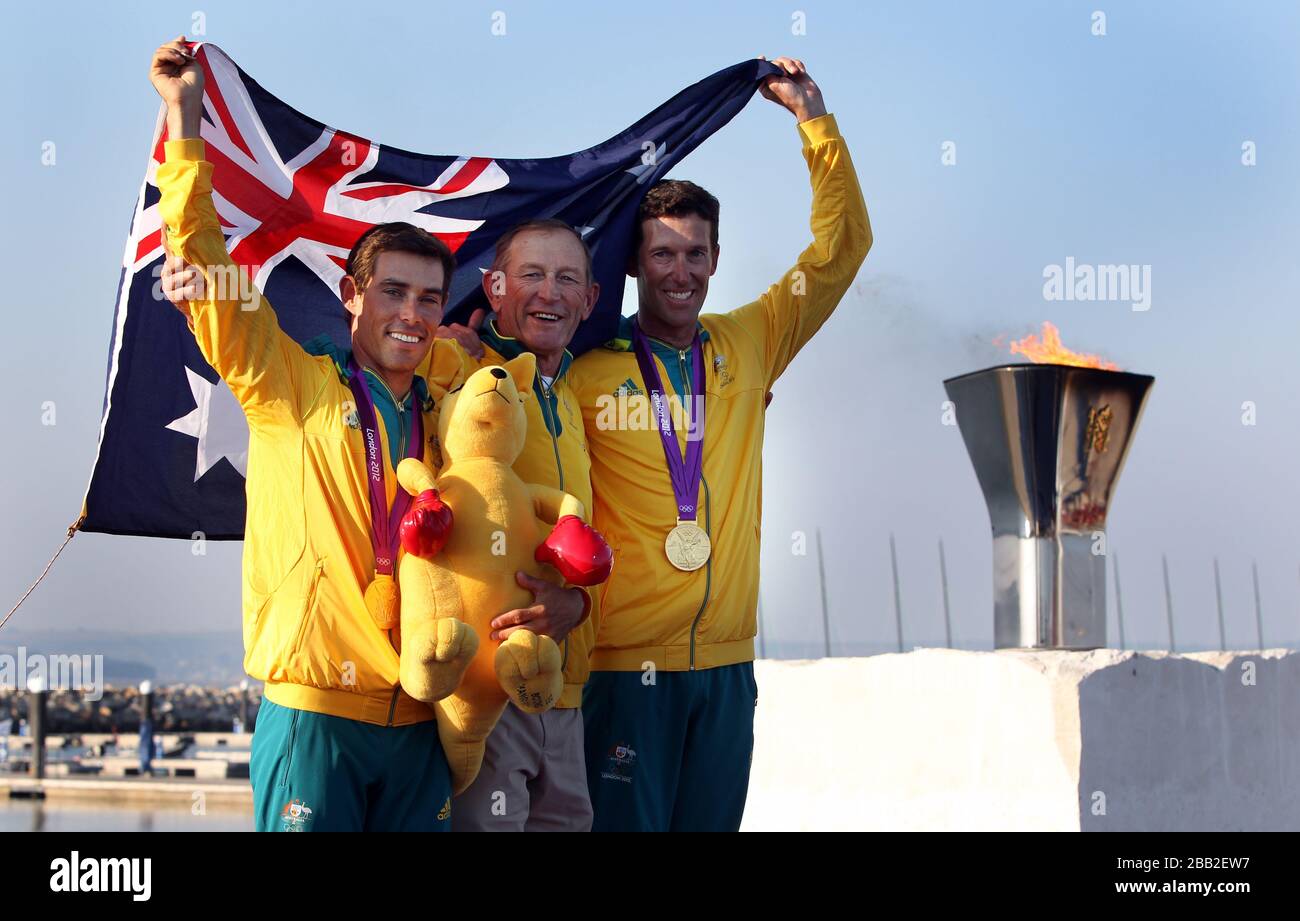 Australia's 470 Olympic Gold medal winners Mathew Belcher and Malcolm ...