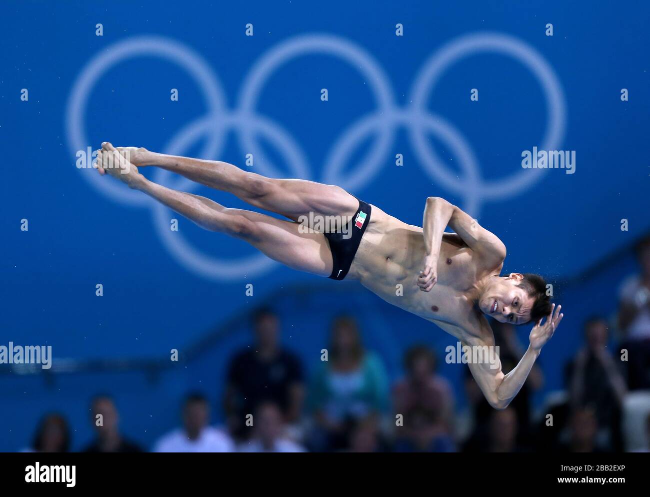 Mexico's German Sanchez Sanchez in the 10m Platform diving Stock Photo ...
