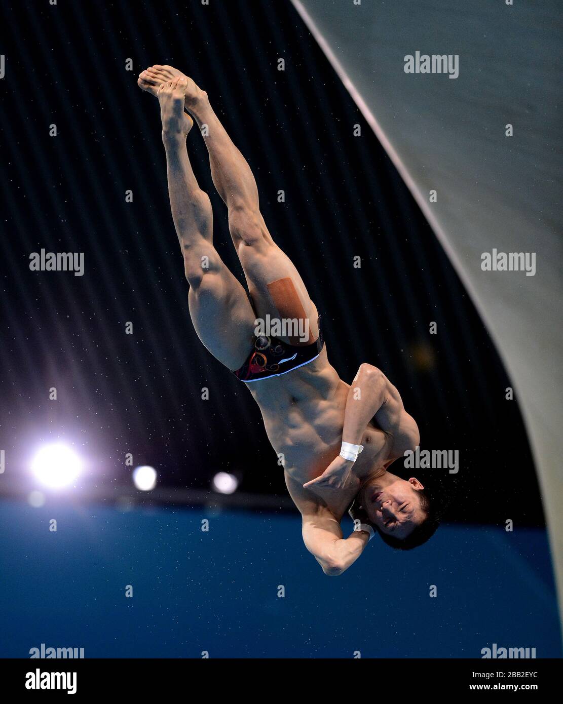 China's Qiu Bo in action during the Men's 10m Platform Semi Final Round ...