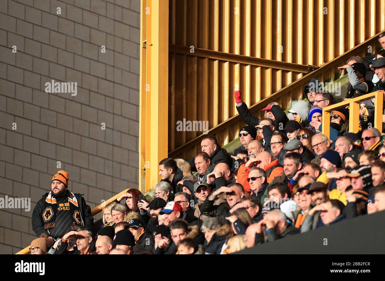 Wolverhampton Wanderers fans during the game Stock Photo - Alamy