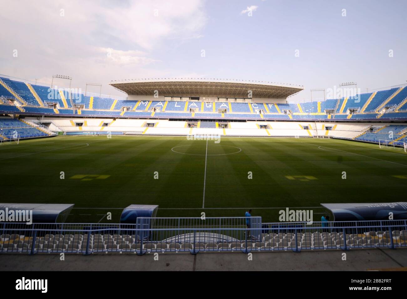 A general view of the La Rosaleda Stadium, home of Malaga CF Stock ...