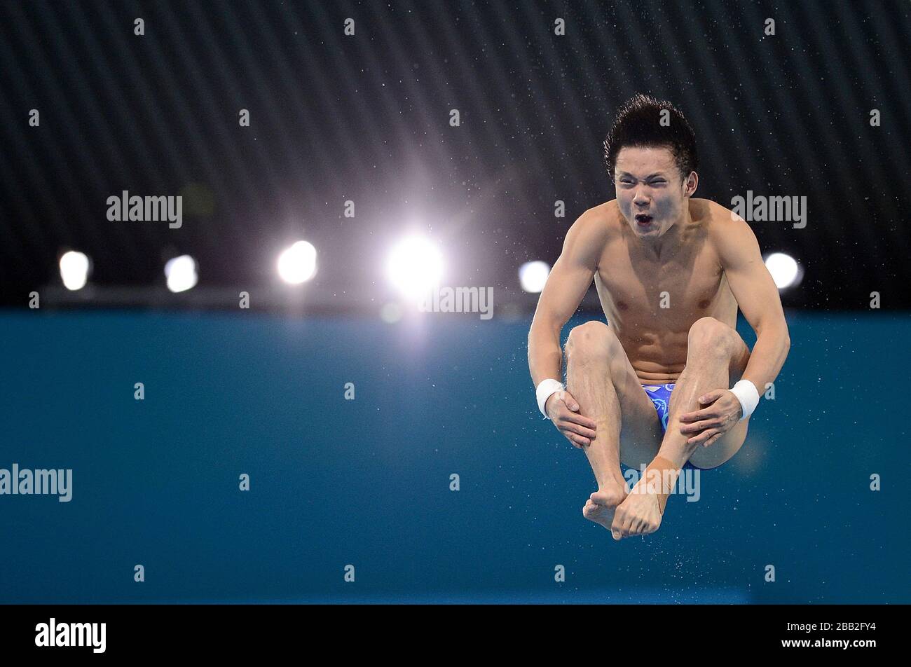 China's Qiu Bo competes in the Men's 10m Platform Final Stock Photo - Alamy