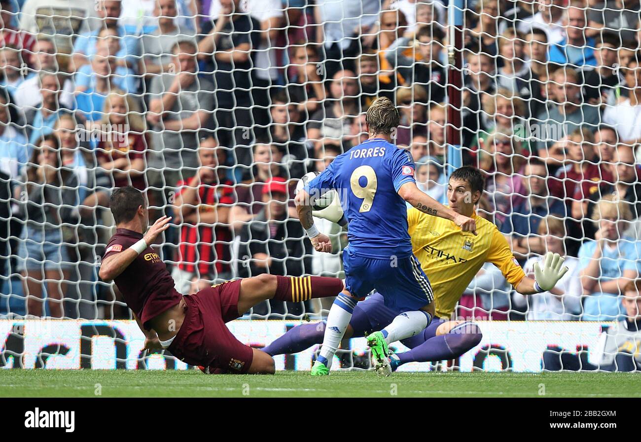 Chelsea's Fernando Torres scores his side's first goal of the game ...