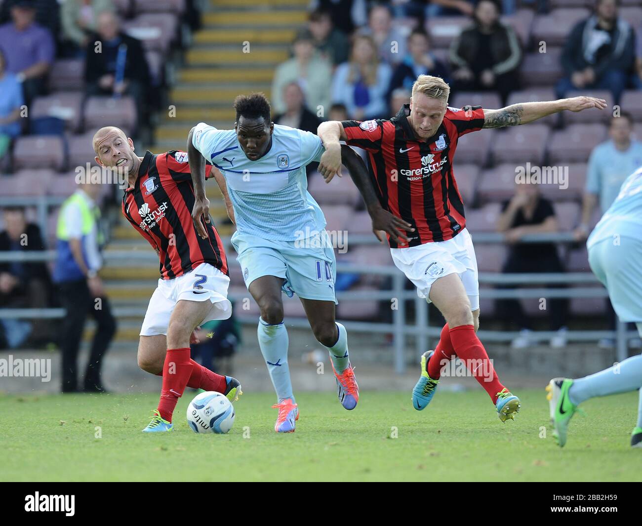 Coventry City's Mathieu Manset battles through challenges from Preston ...