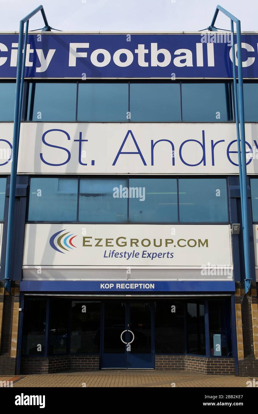 General view of the kop stand at st andrews hi-res stock photography ...