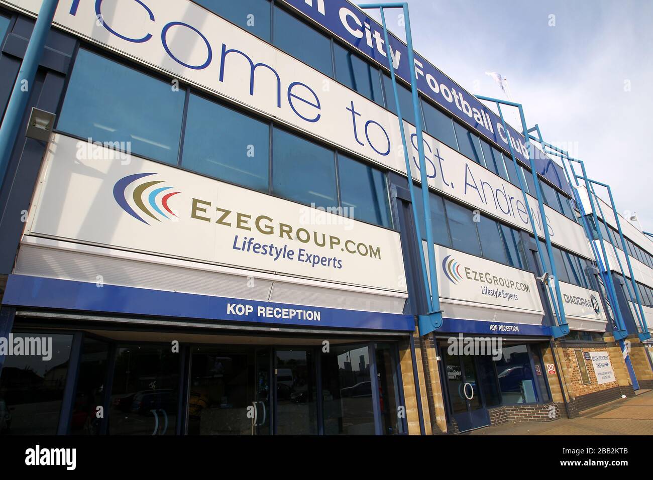 General view of the Kop stand at St. Andrew's Stock Photo - Alamy