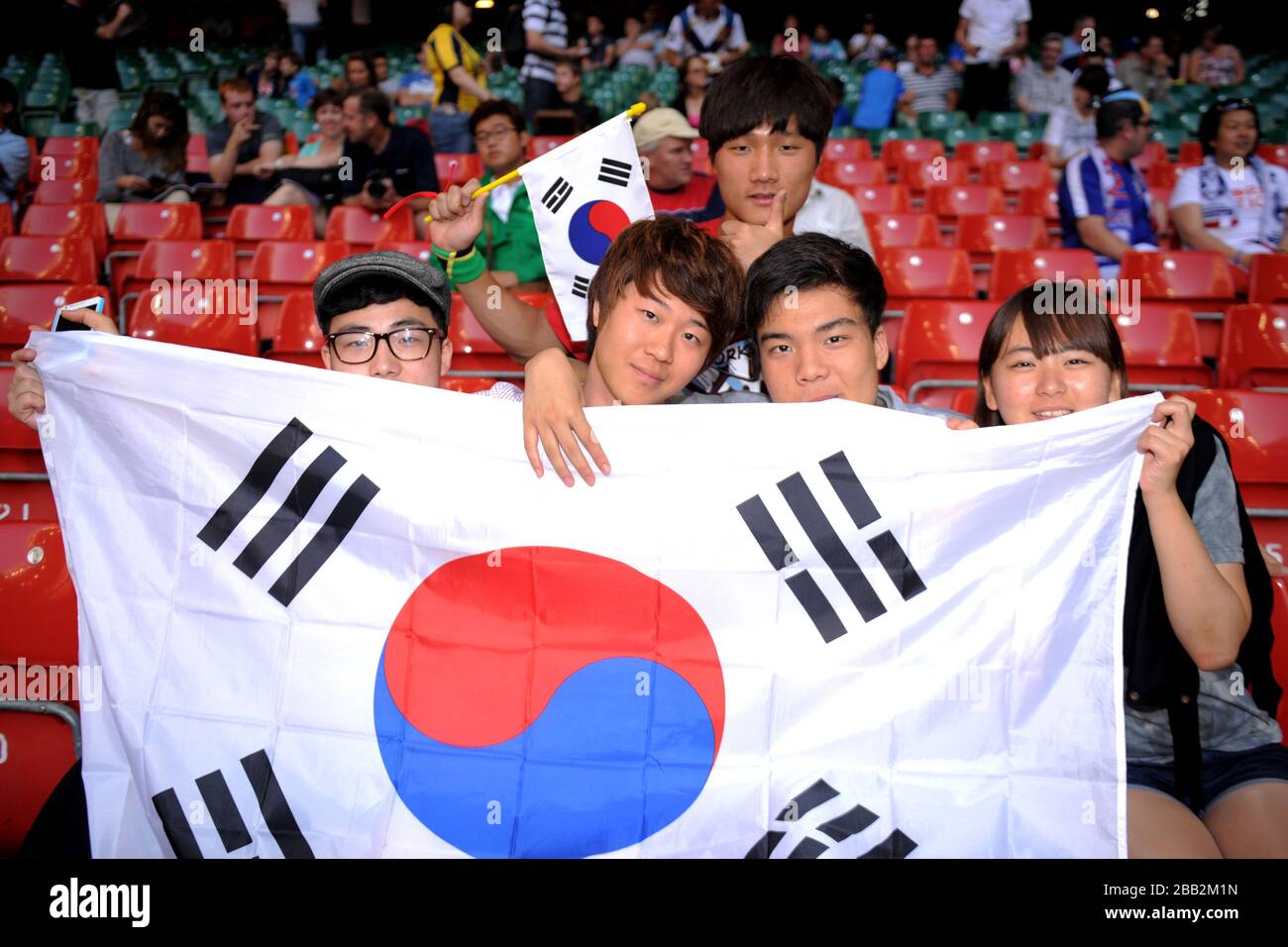 South Korea fans before the men's football Bronze medal match between ...