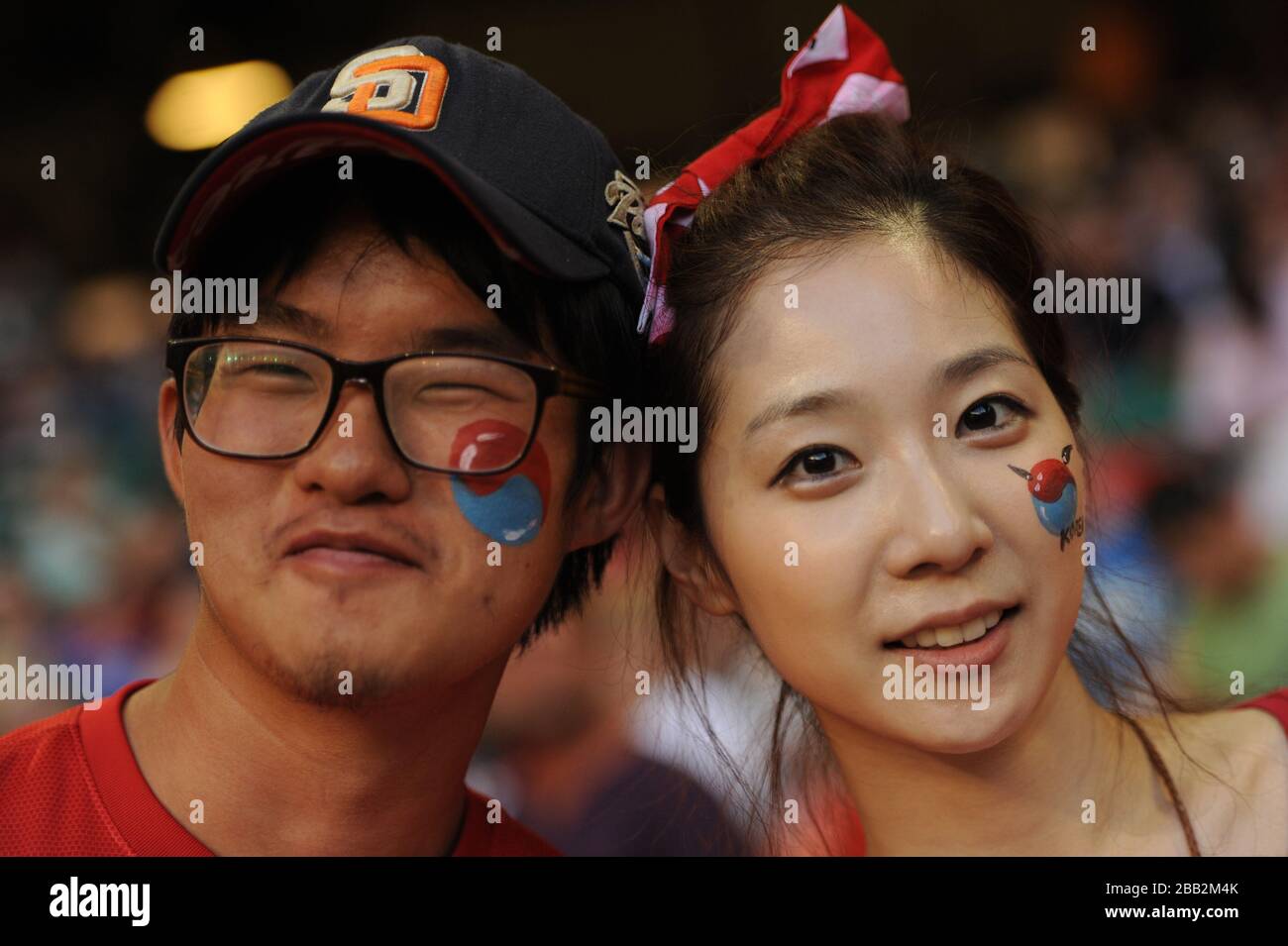 South Korea fans before the men's football Bronze medal match between ...