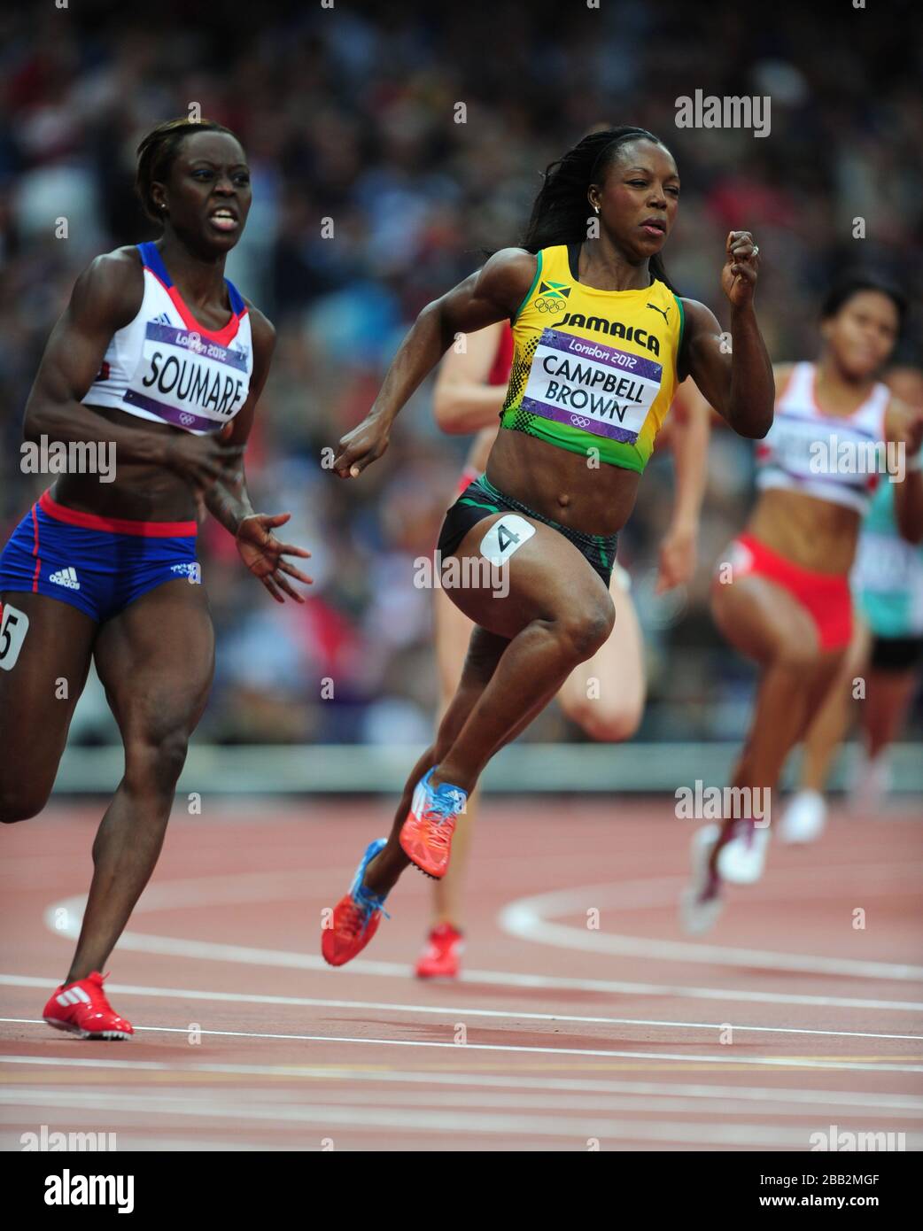 Jamaicas veronica campbell brown competes in the womens 200m round one ...