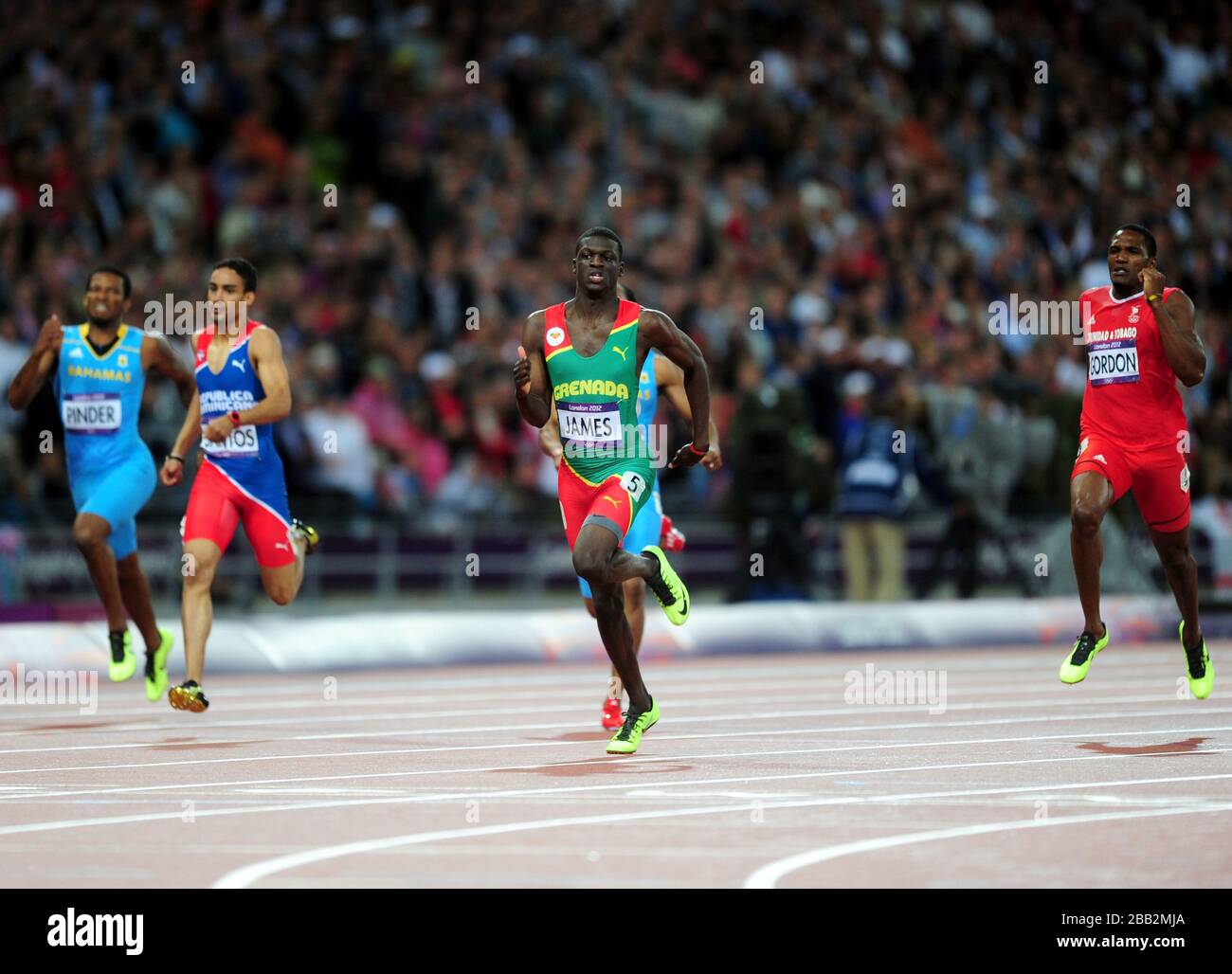Grenada's Kirani James (2nd right) wins the Men's 400m Final at the ...