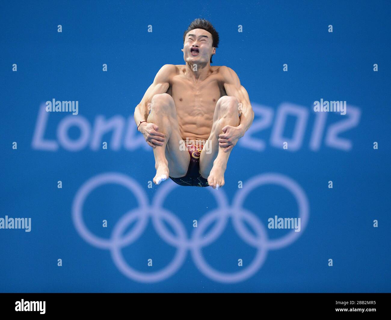 China's Qin Kai in action during the warm up for Men's 3m Springboard ...