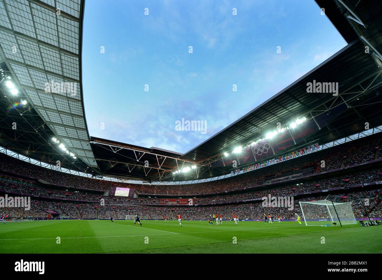 General view during the women's football final at Wembley Stadium ...