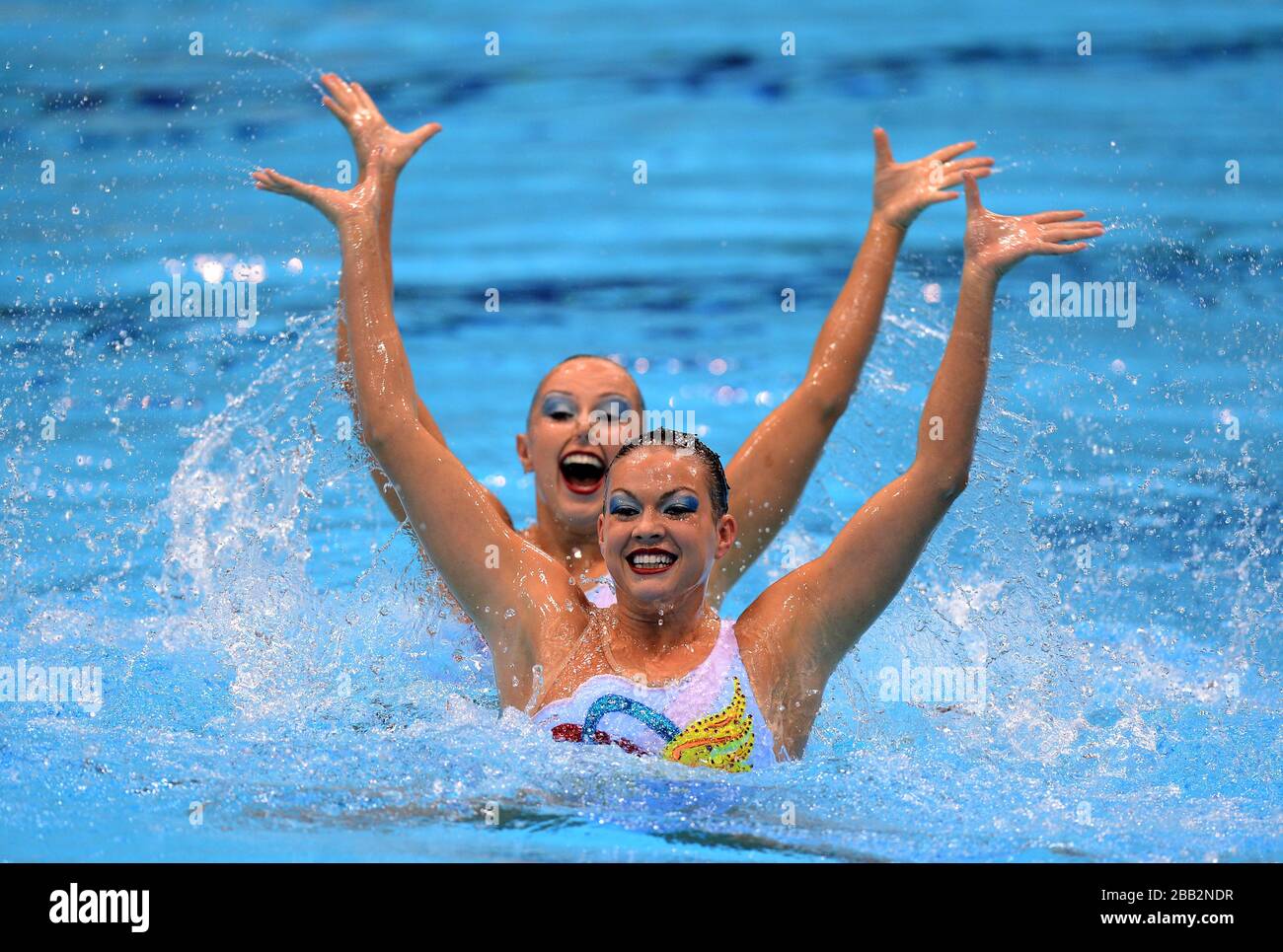 USA's Mary Killman and Mariya Koroleva in action during their routine ...