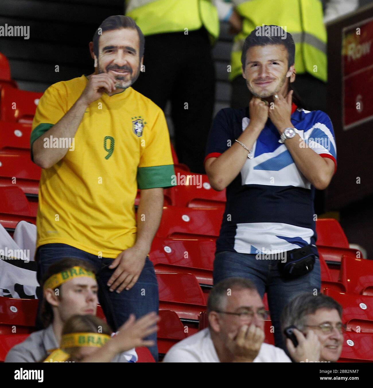 Fans in the stands during the Olympic match between Brazil and South ...