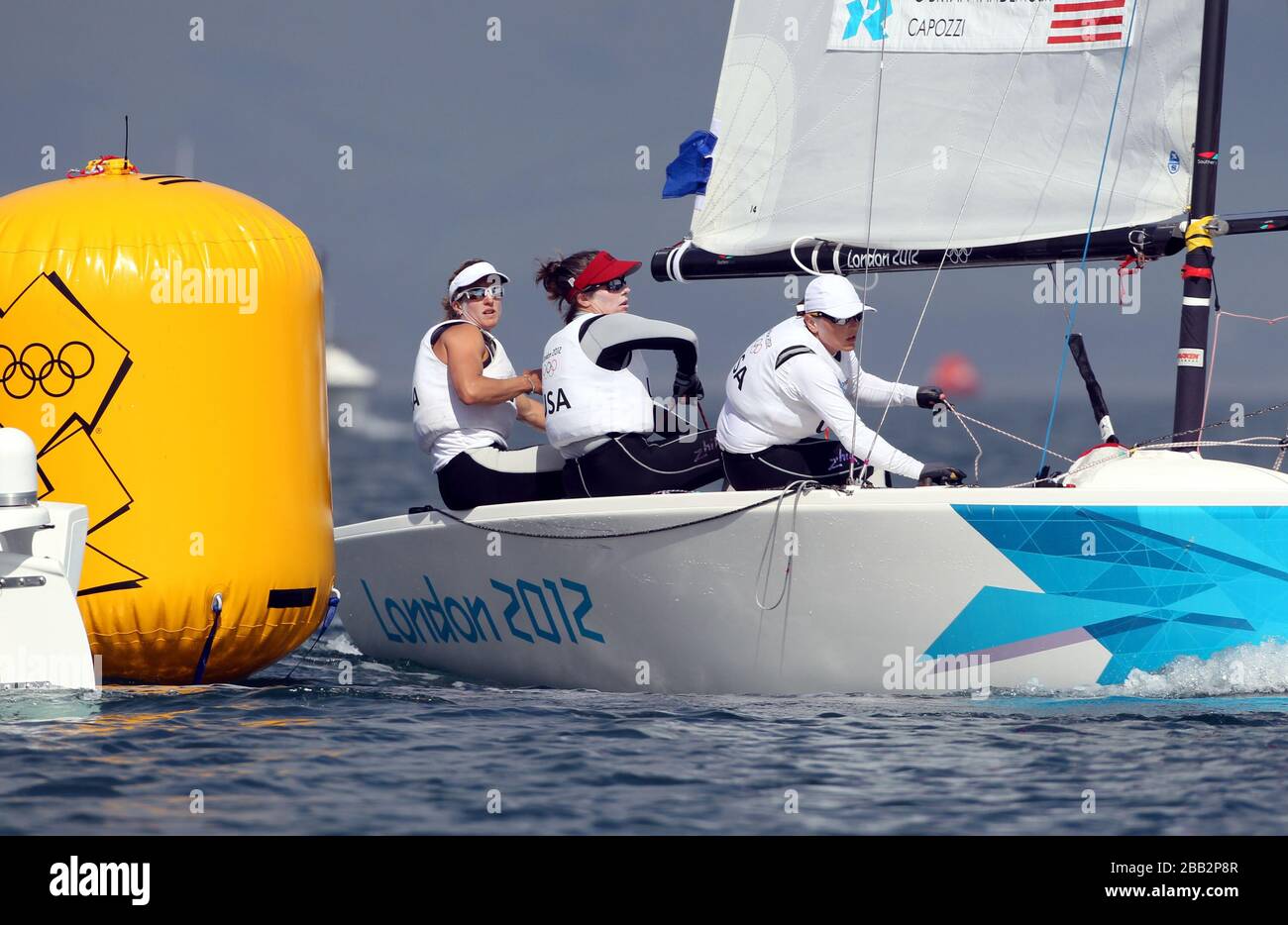 The usas match racing team of anna tunnicliffe hi-res stock photography ...