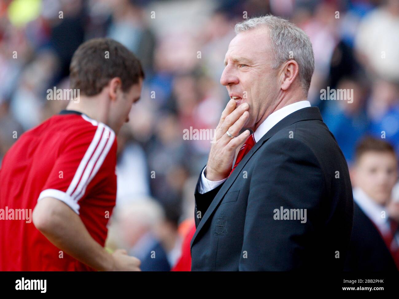 Sunderland's caretaker manager Kevin Ball prior to kick-off Stock Photo ...