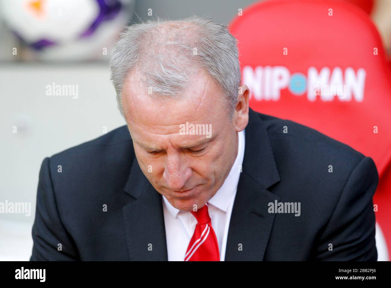 Sunderland's caretaker manager Kevin Ball prior to kick-off Stock Photo ...