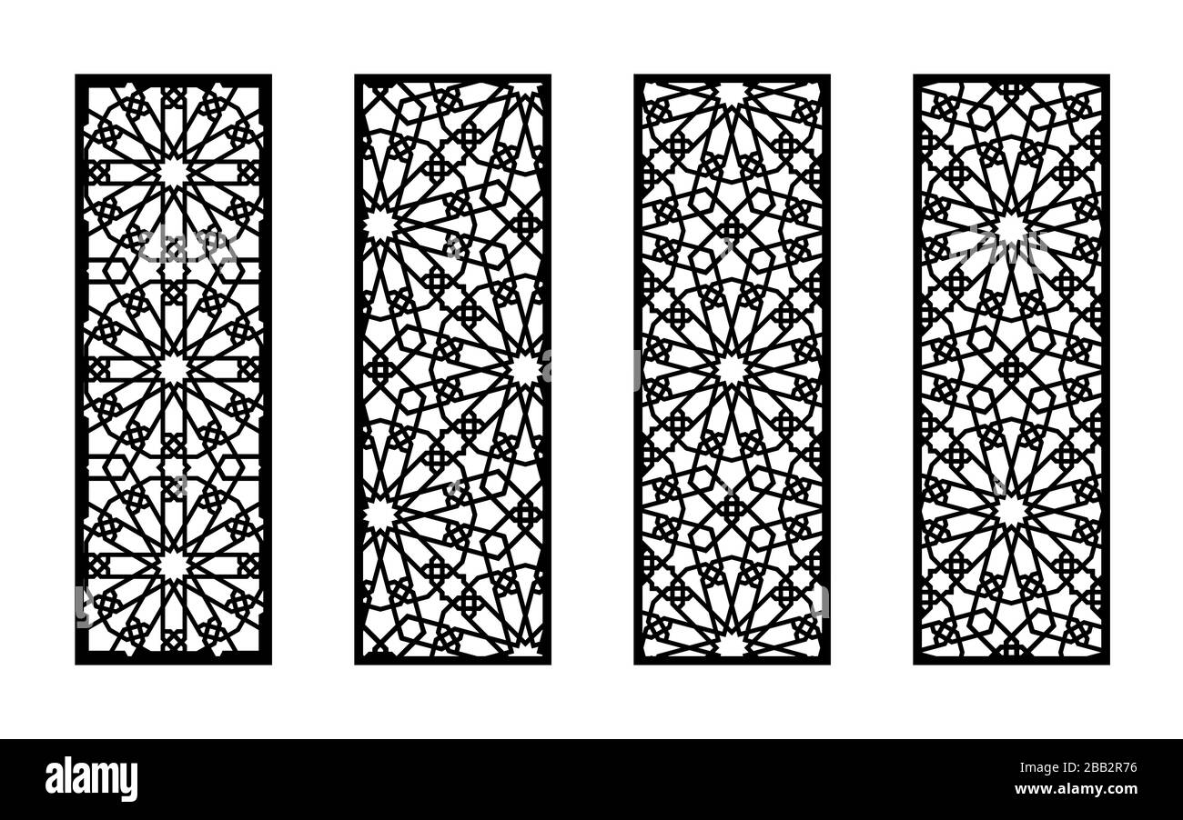 Morocco set of decorative vector panels for laser cutting Stock Vector ...