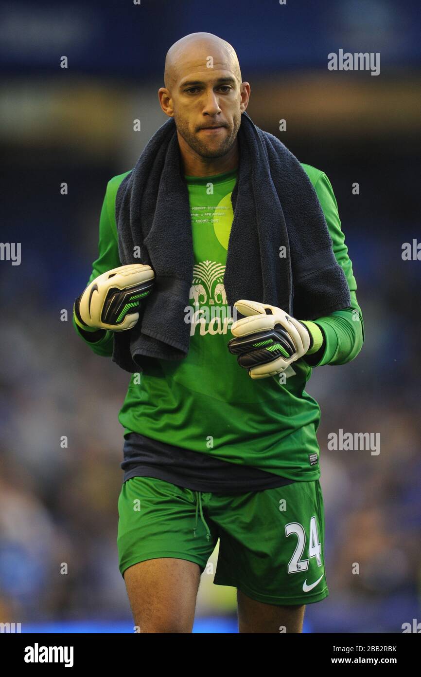 Tim Howard, Everton goalkeeper Stock Photo - Alamy
