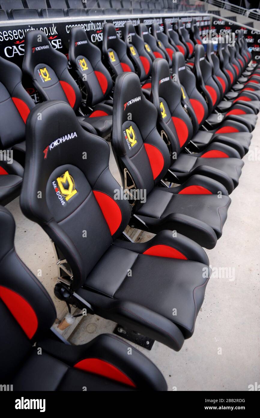 General view of the Yokohama racing seats inside the stadium:mk Stock ...