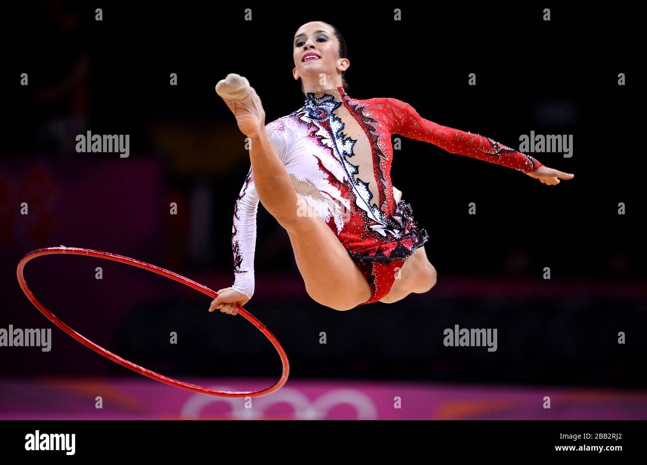Israel's Neta Rivkin competes with the hoop during the Rhythmic ...