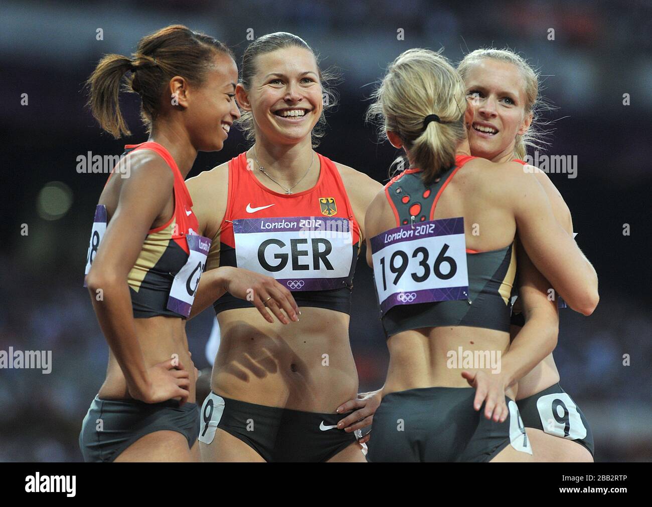 Germany's Tatjana Pinto, Leena Gunther, Anne Cibis and Verena Sailer ...