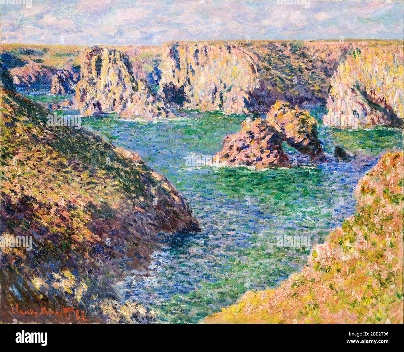 Claude Monet, Port-Domois, Belle-Isle, landscape painting, 1887 Stock ...