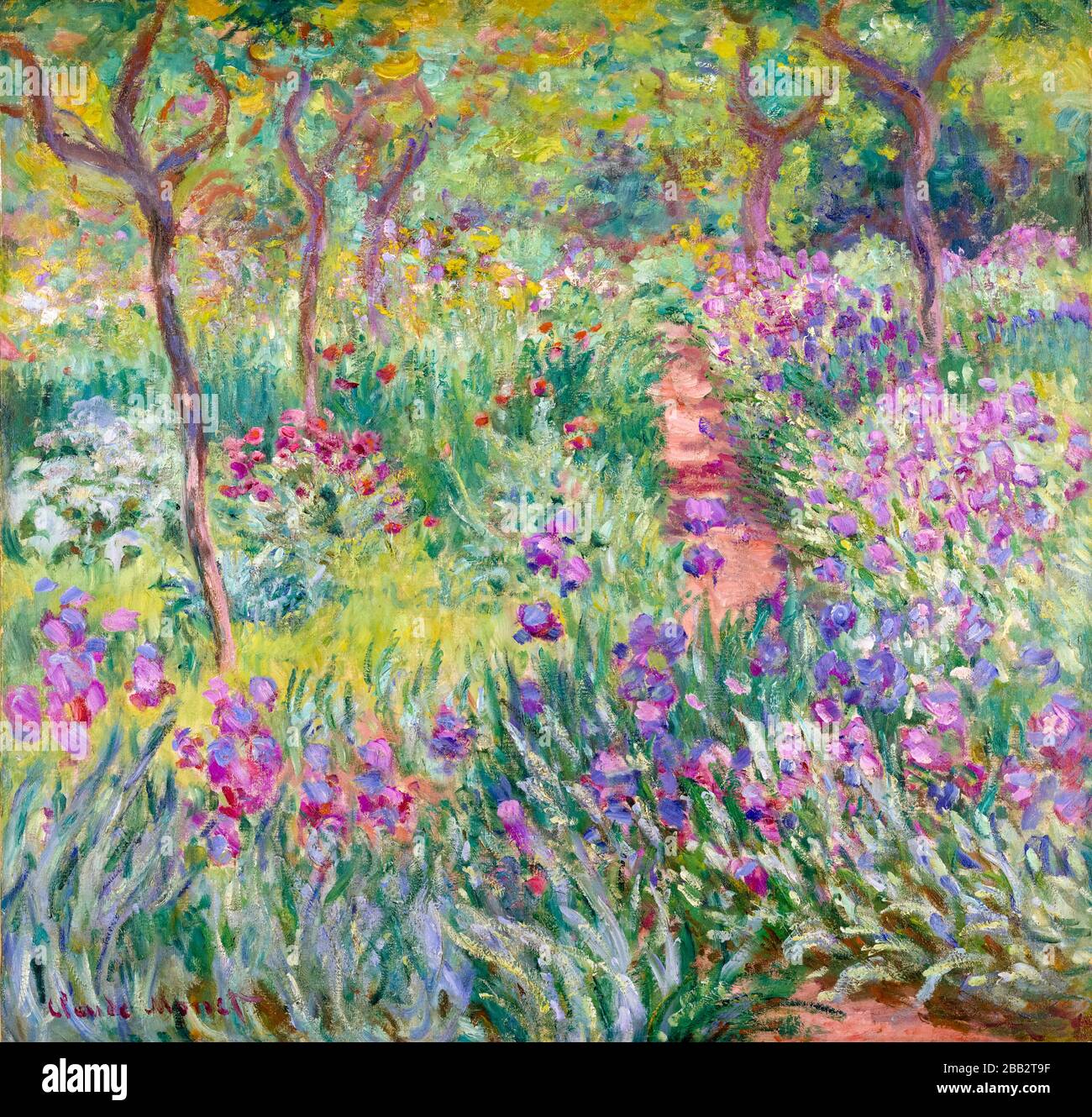 Monet, The Artist’s Garden in Giverny, painting, 1900 Stock Photo - Alamy
