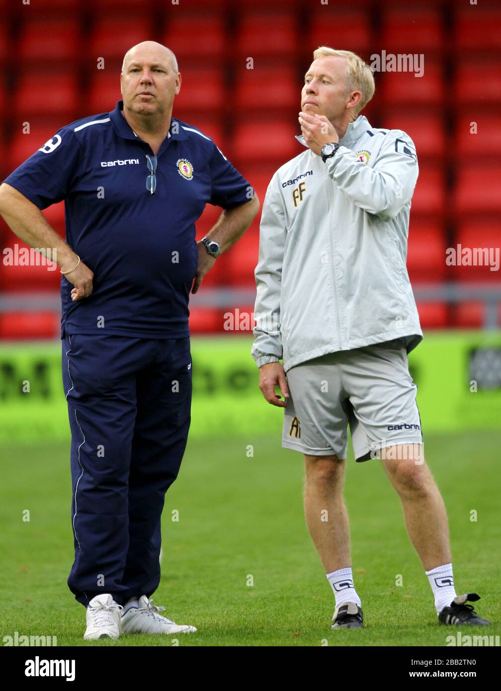 Crewe Alexandra's fitness coach Andy Franks (right) and Stock Photo - Alamy