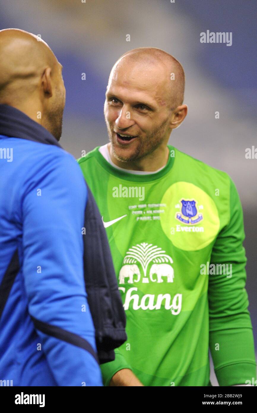 Everton goalkeeper Jan Mucha Stock Photo - Alamy