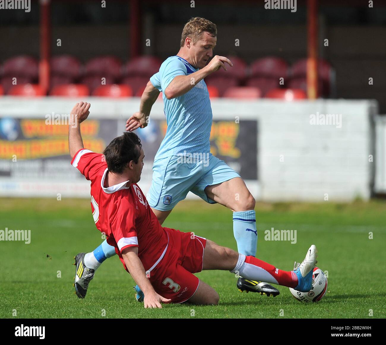 Accrington Stanley's Michael Liddle brings down Coventry City's Cody ...