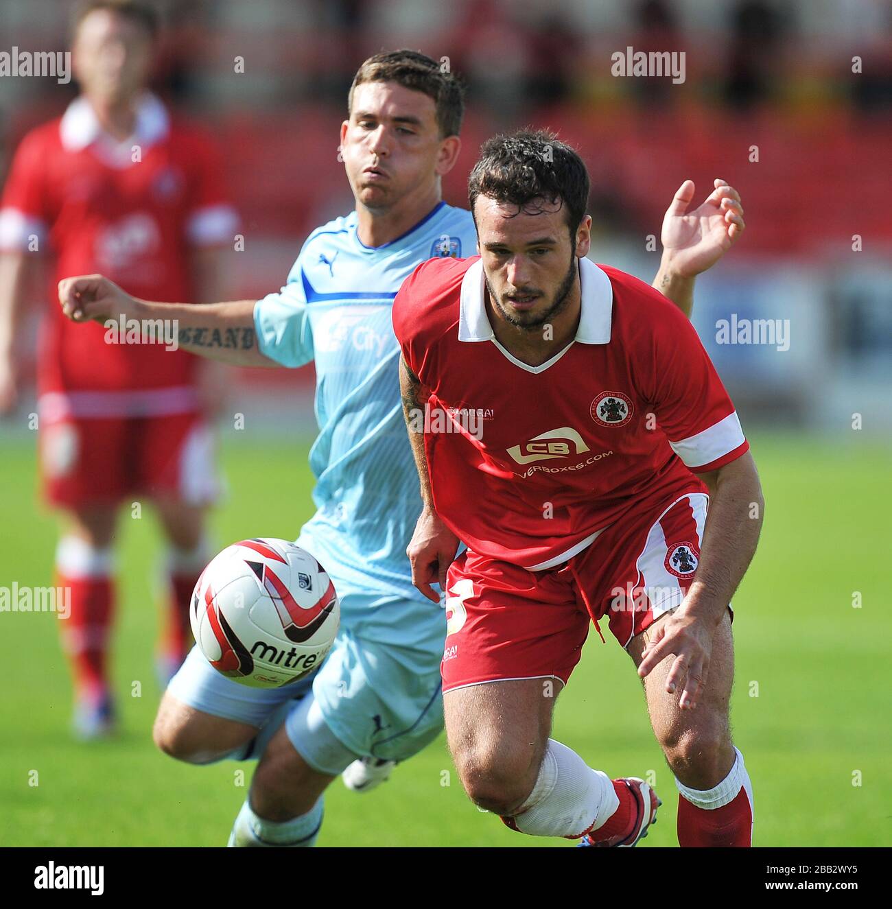 Coventry City's Cody McDonald and Accrington Stanley's Lee Molyneux ...