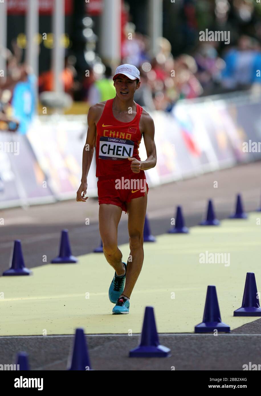 China's Ding Chen on his way to win the Men's 20km Race Walk on The ...