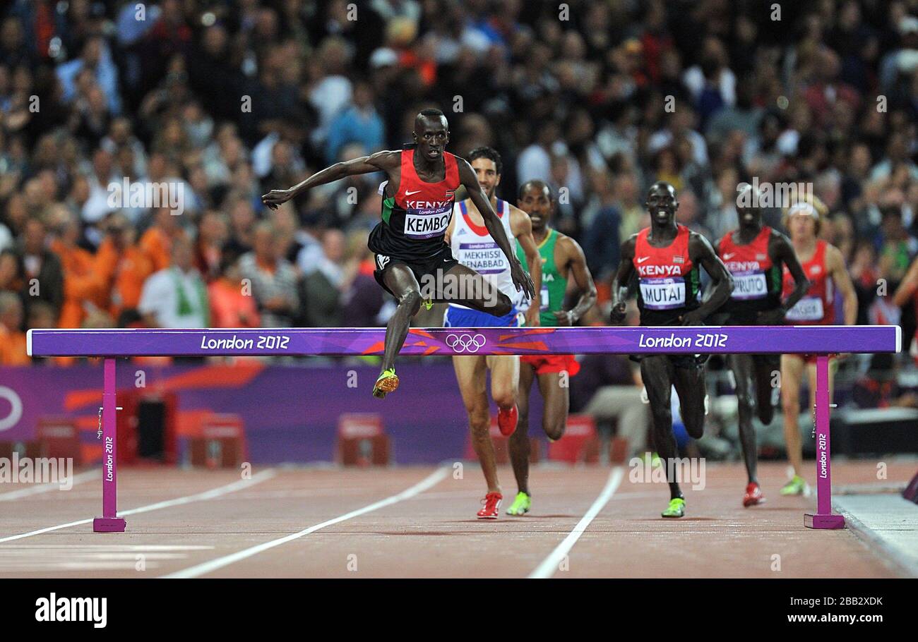 Kenya's Ezekiel Kemboi in action on his way to winning the Men's 3000m ...
