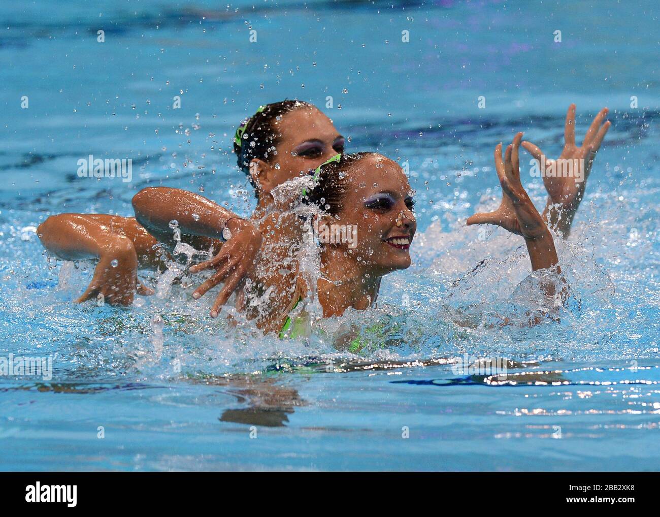 Italy's Giulia Lapi and Mariangela Perrupato in action during the ...