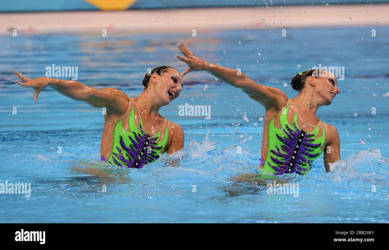 Italy's Giulia Lapi and Mariangela Perrupato in action during the ...