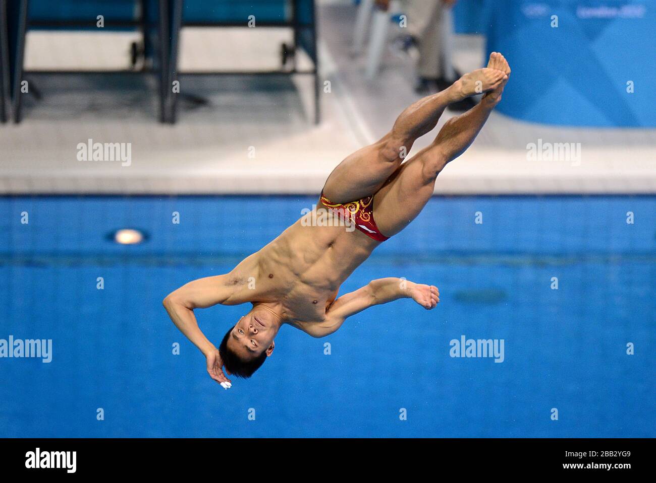 China's He Chong during the Men's 3m Springboard Preliminary Round ...