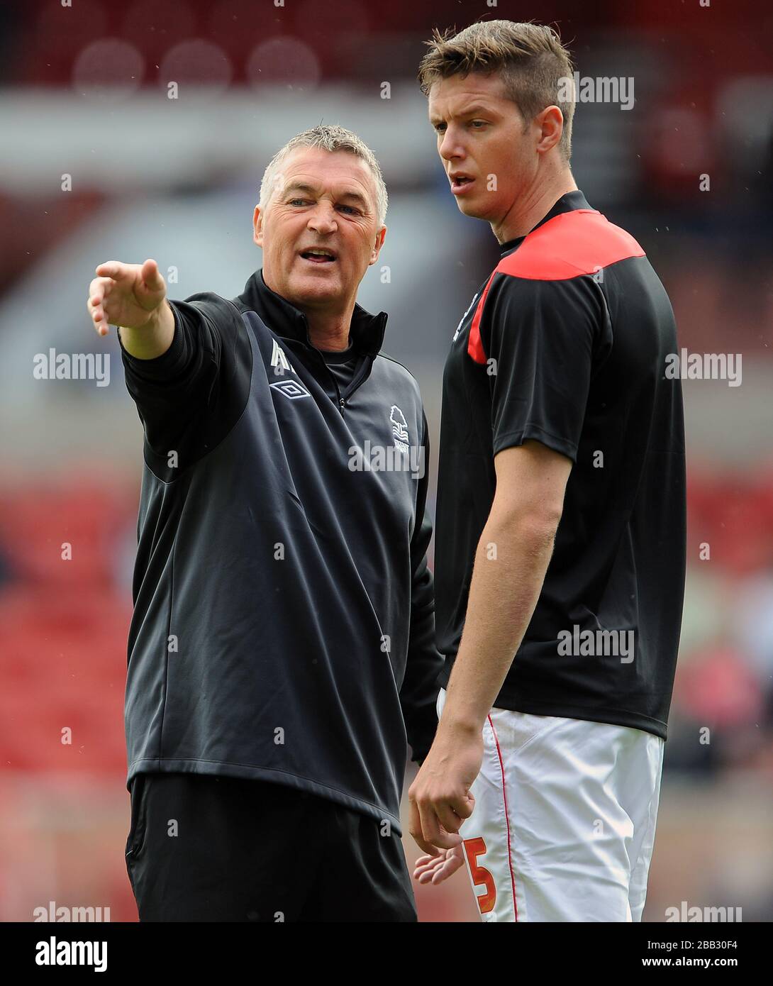 Nottingham Forest assistant manager Rob Kelly with Greg Halford Stock ...