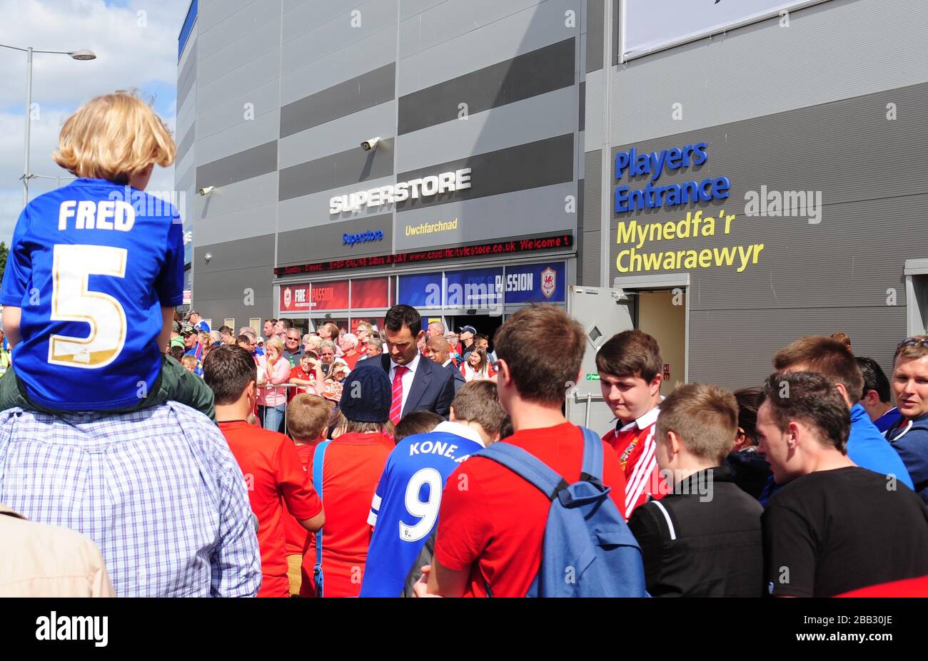 Cardiffs fans prior to game hi-res stock photography and images - Alamy